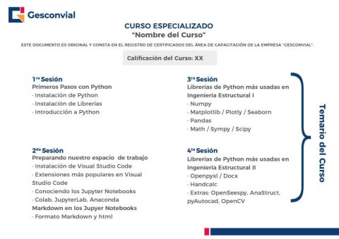 Python aplicado a la Ingeniería Estructural + API ETABS | Gesconvial